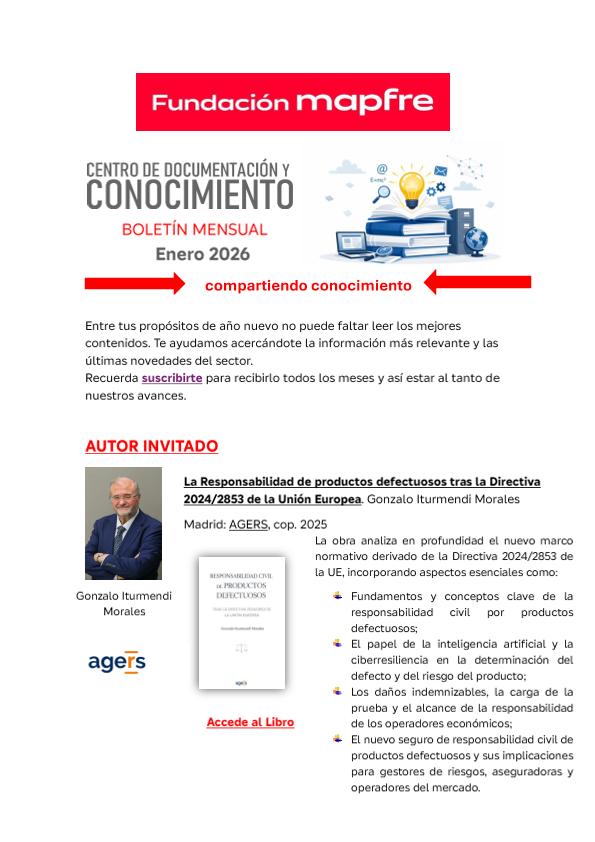 Centro de Documentacion de Fundación MAPFRE - Novedades del Centro de ...